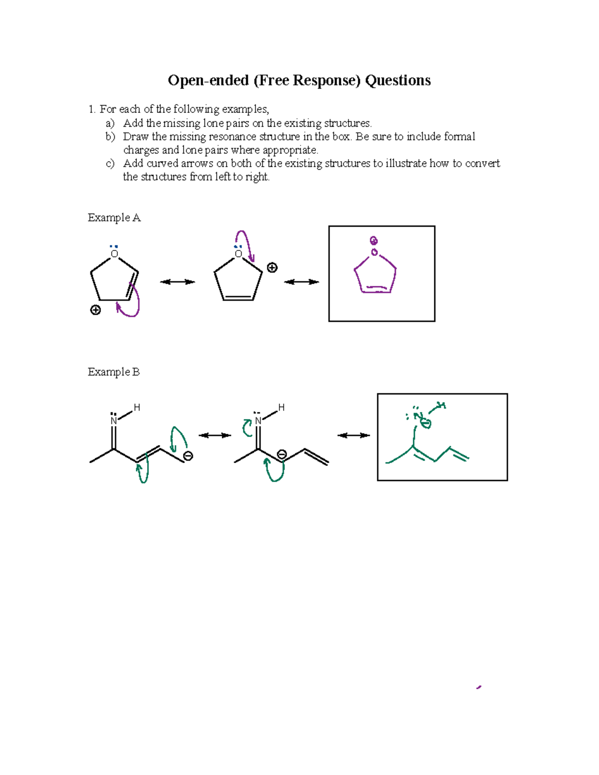 31943594 - Acs Prep final - Open-ended (Free Response) Questions 1. For ...