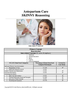 Student-RSV- Skinny with answers Keith RN - SKINNY Reasoning Part I ...