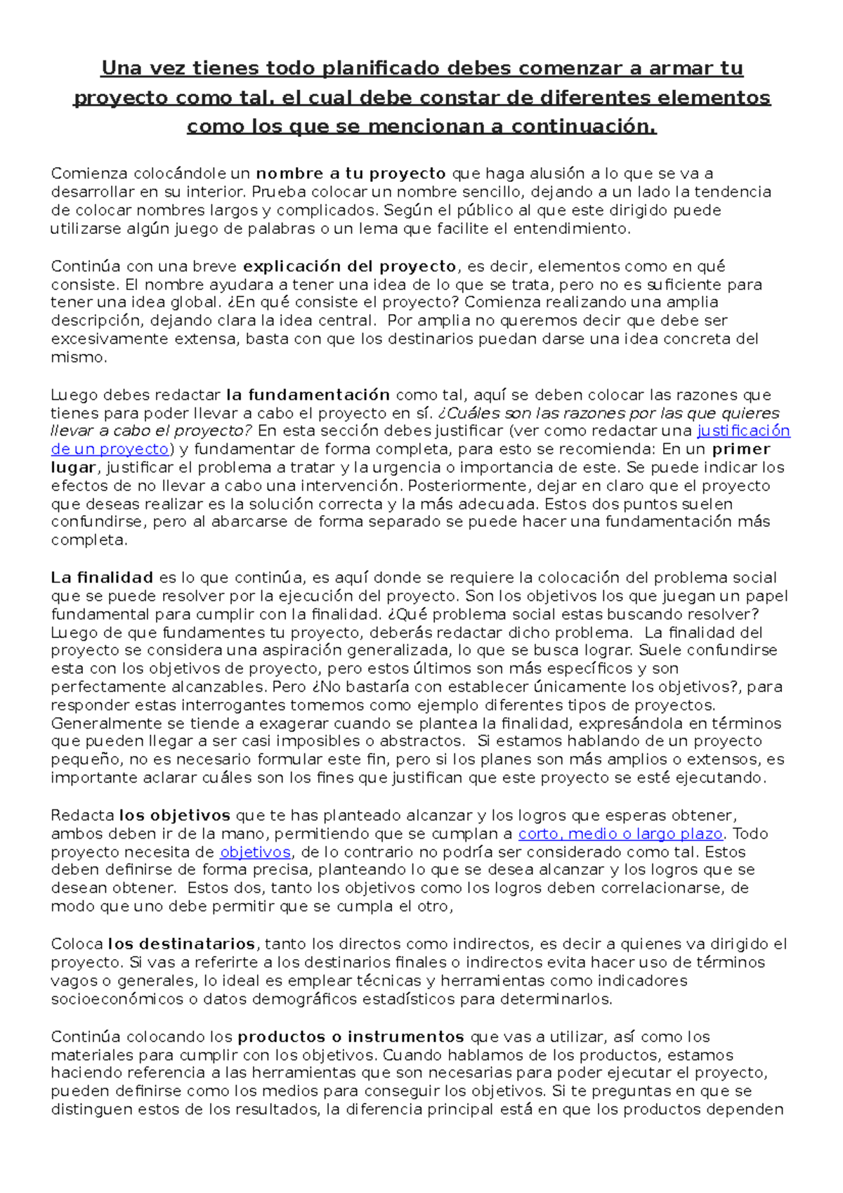 Como realizar un proyecto - Una vez tienes todo planificado debes ...