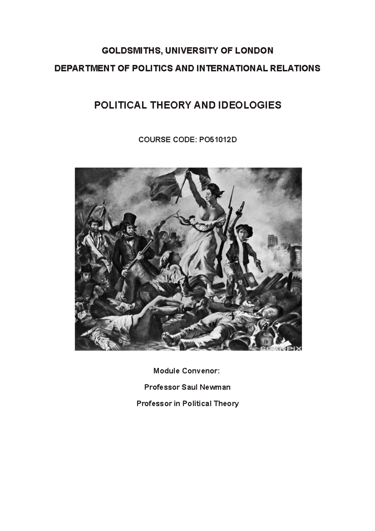 Political Theory Ideologies - Module Guide 2021-22 - GOLDSMITHS ...