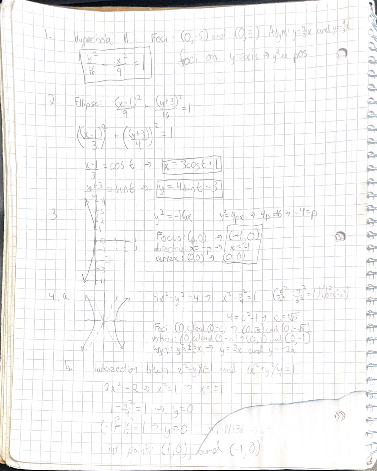 HW4: Quadric Surfaces and Conic Sections - MATHUN1201 - Studocu