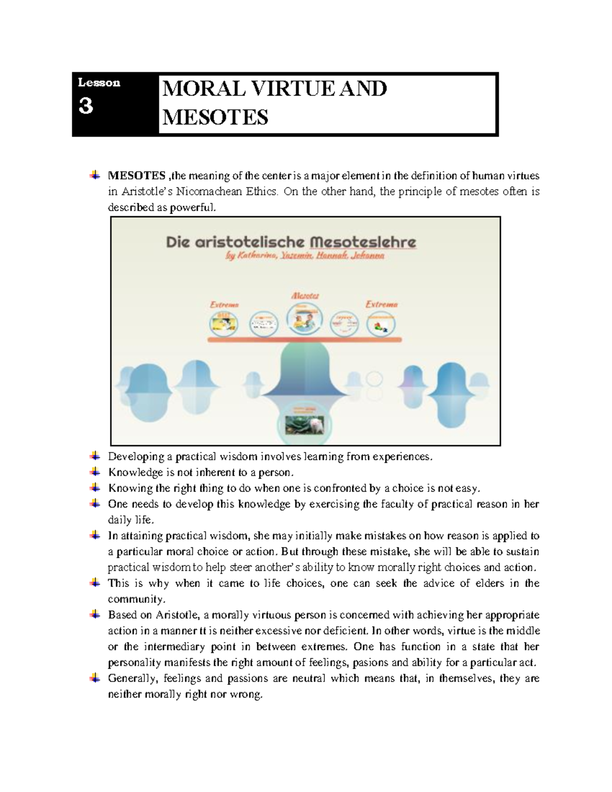 980ka,u$-9=mnnf(13 - ethics module - Lesson 3 MORAL VIRTUE AND MESOTES ...
