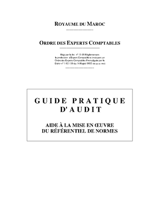 Approche par les risques - COURS D’AUDIT ENSEIGNANT :CHIHEB GHANMI ...