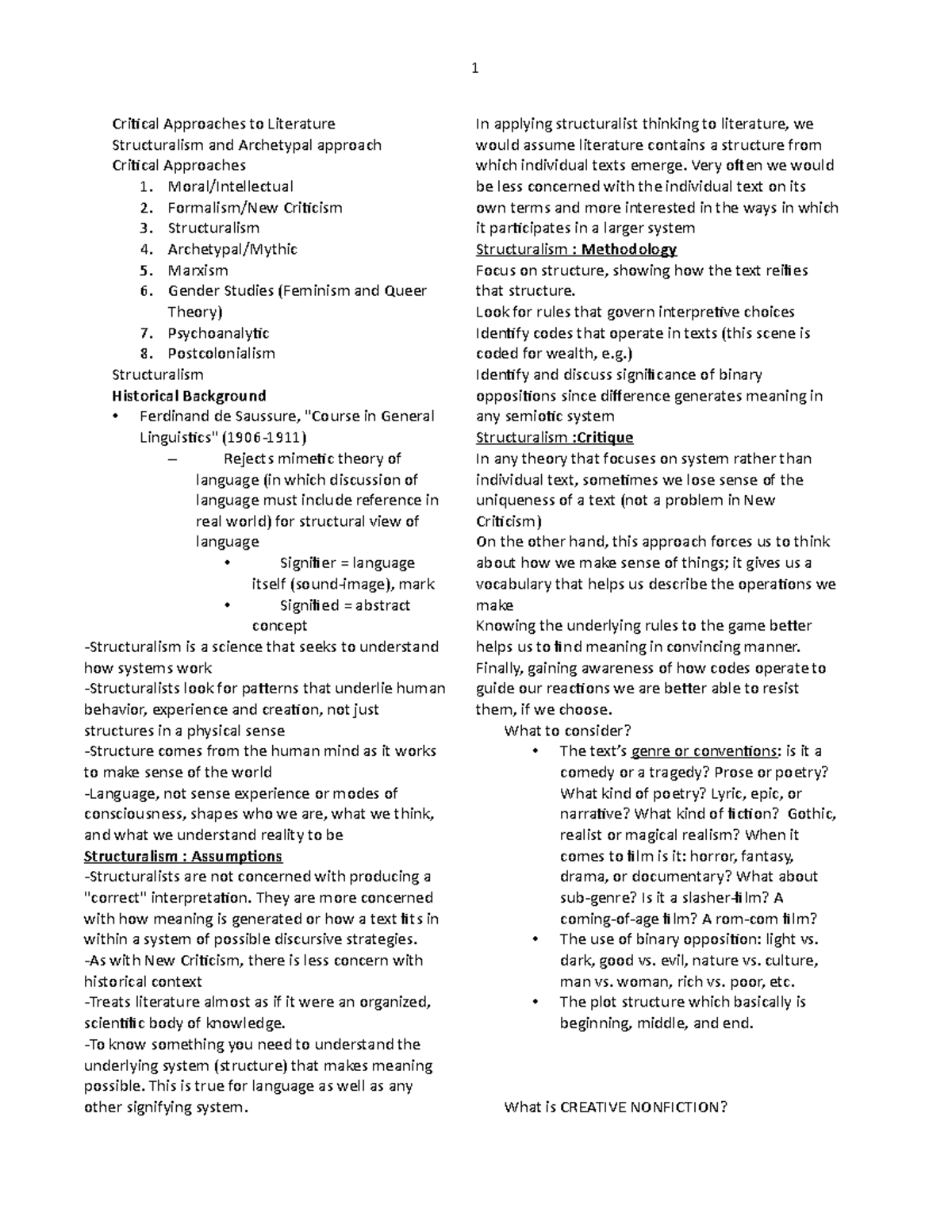 Critical Approaches to Literature - Critical Approaches to Literature ...