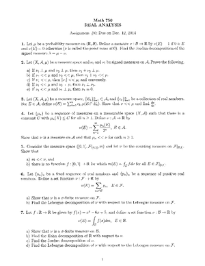 Math 750 - Lec 3 Notes - FUNDAMENTALS OF REAL ANALYSIS by Do˘gan C ...