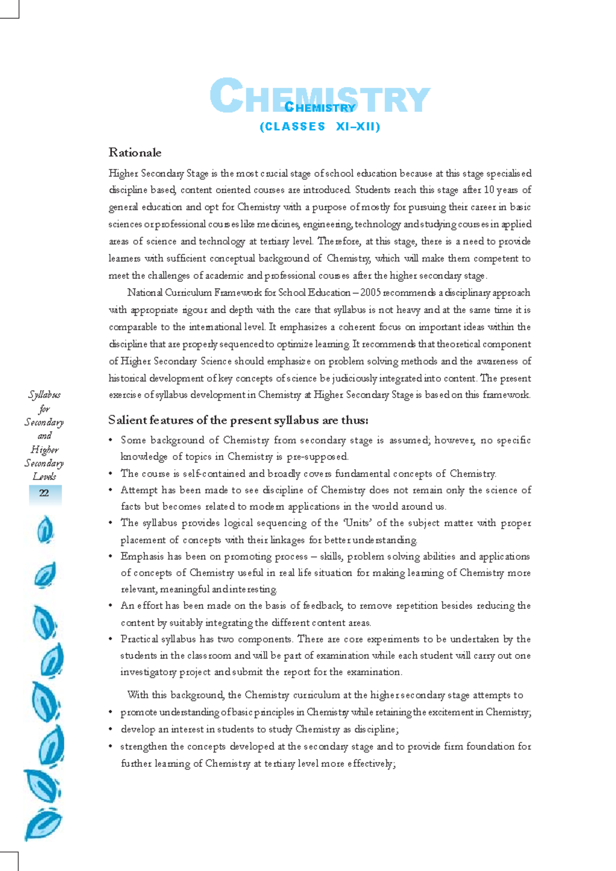 02Chemistry (XI-XII) - Syllabus for Secondary and Higher Secondary ...