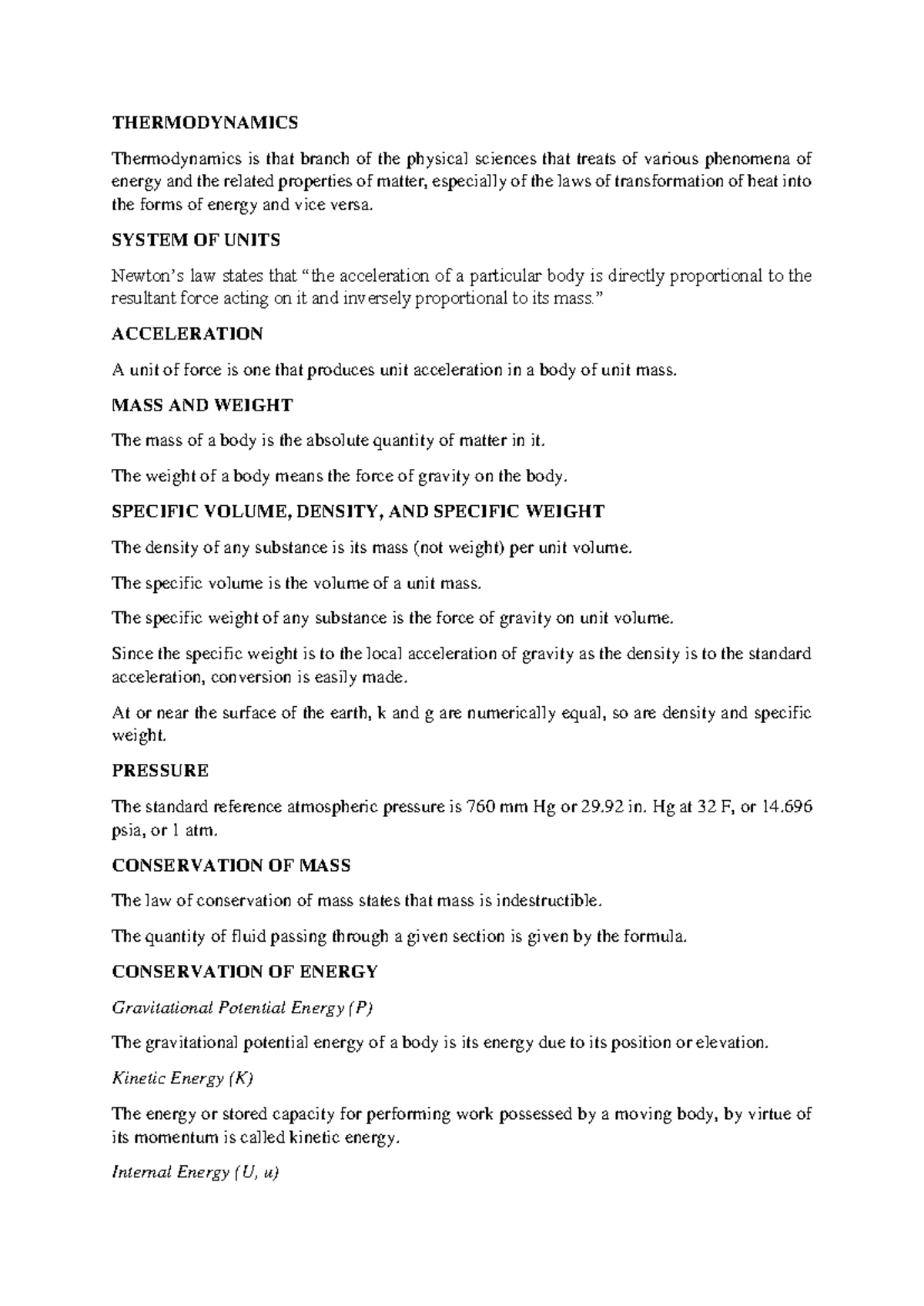 Thermodynamics - thermo - THERMODYNAMICS Thermodynamics is that branch ...