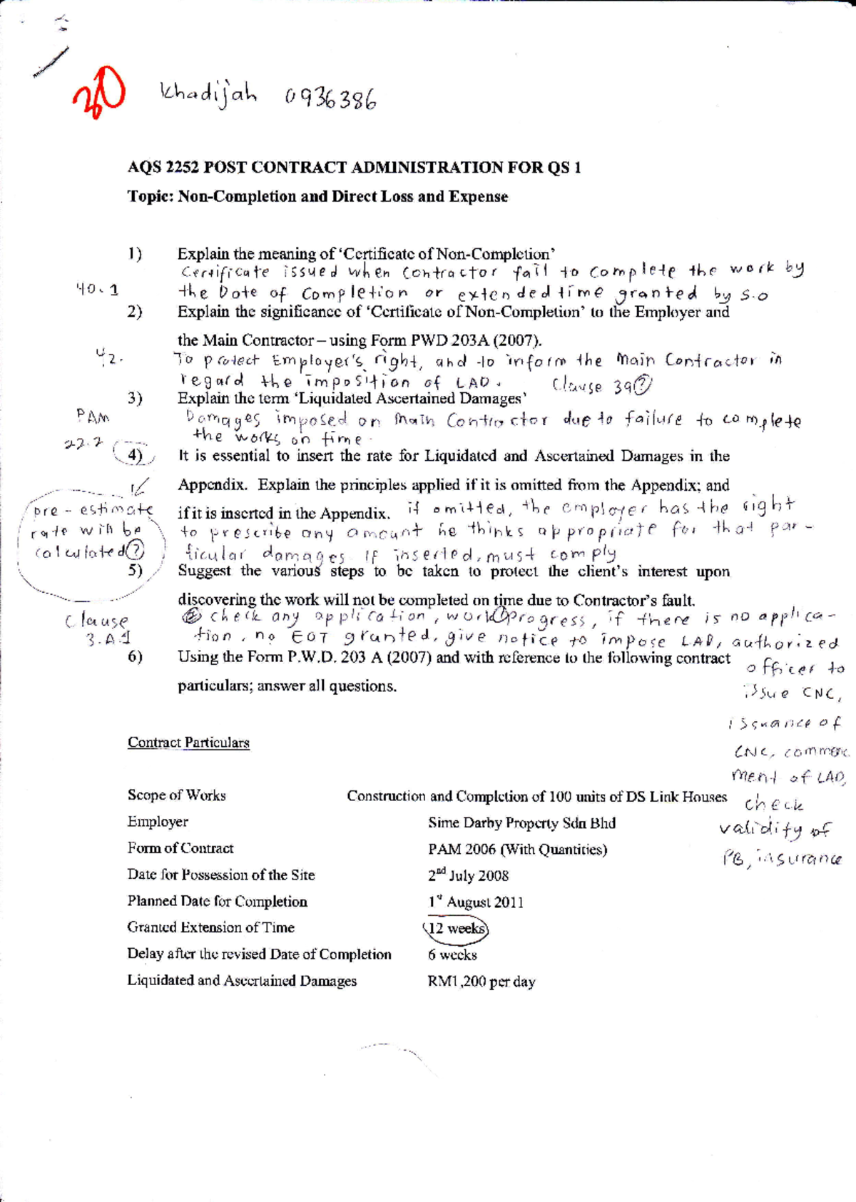 POST Contract (AQS2252) - t.. tr \c-,odu "1^, o q%gg AQS 2252 POST ...