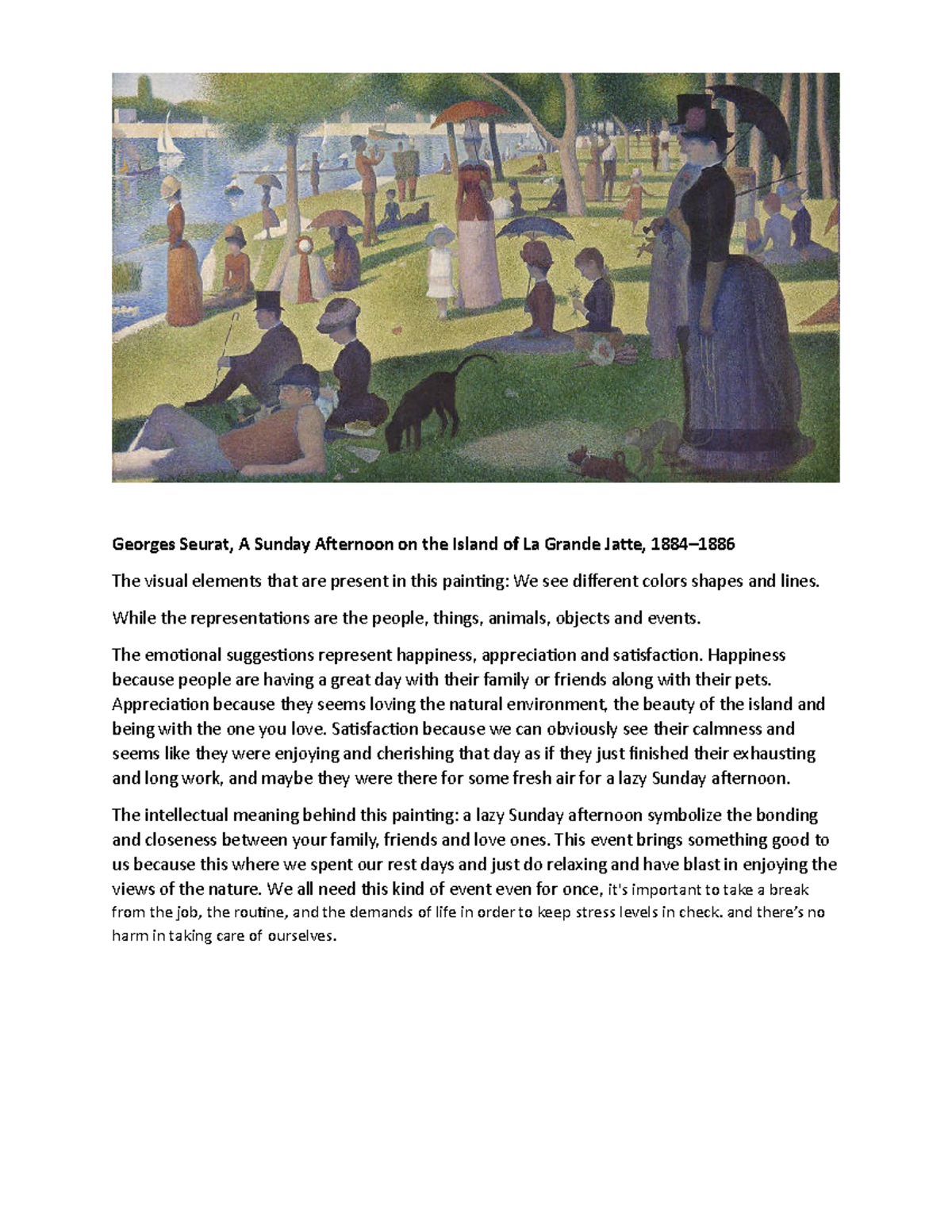 Art app Georges Seurat - Sometimes paintings have a deeper meaning than ...