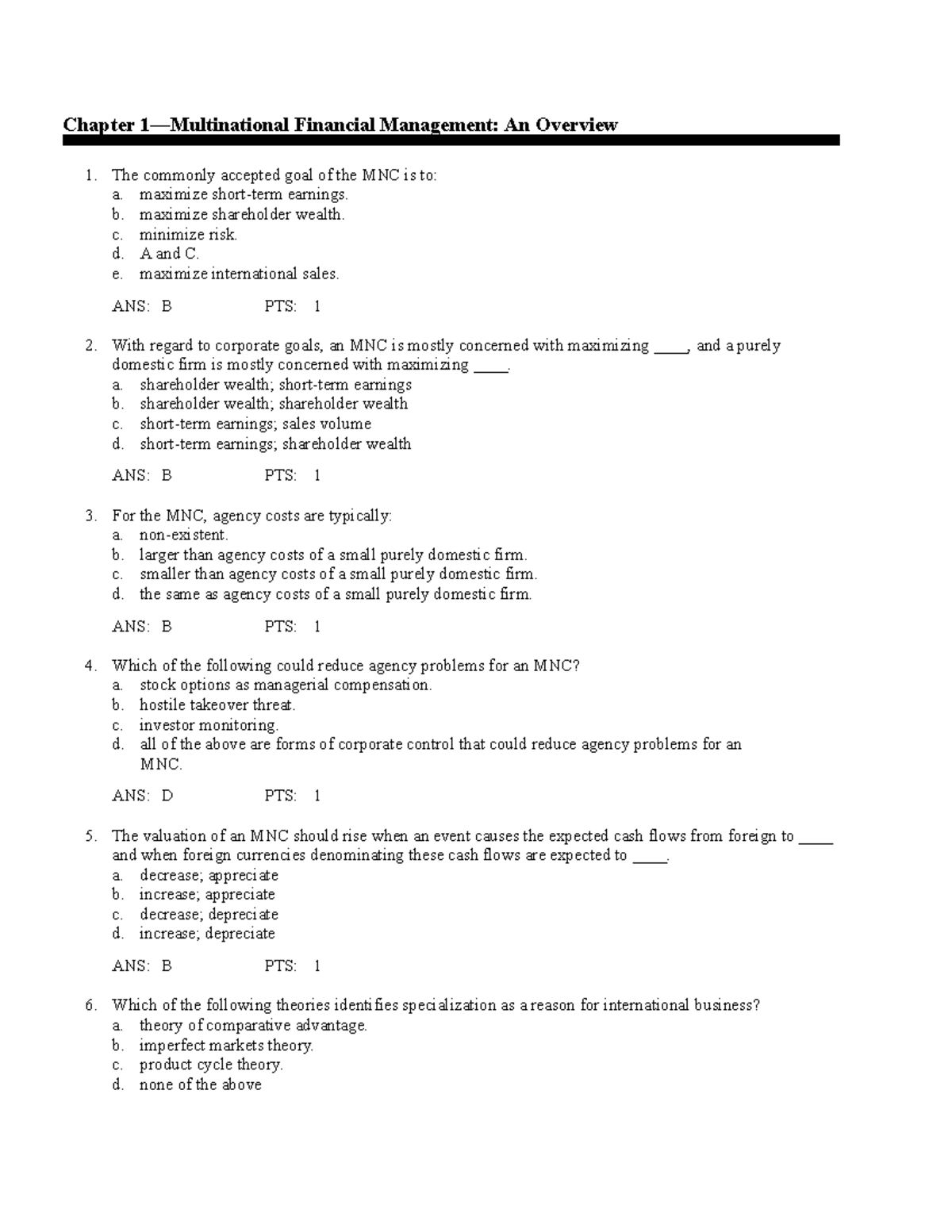 Exam 25 August 2020, questions and answers - Chapter 1—Multinational ...