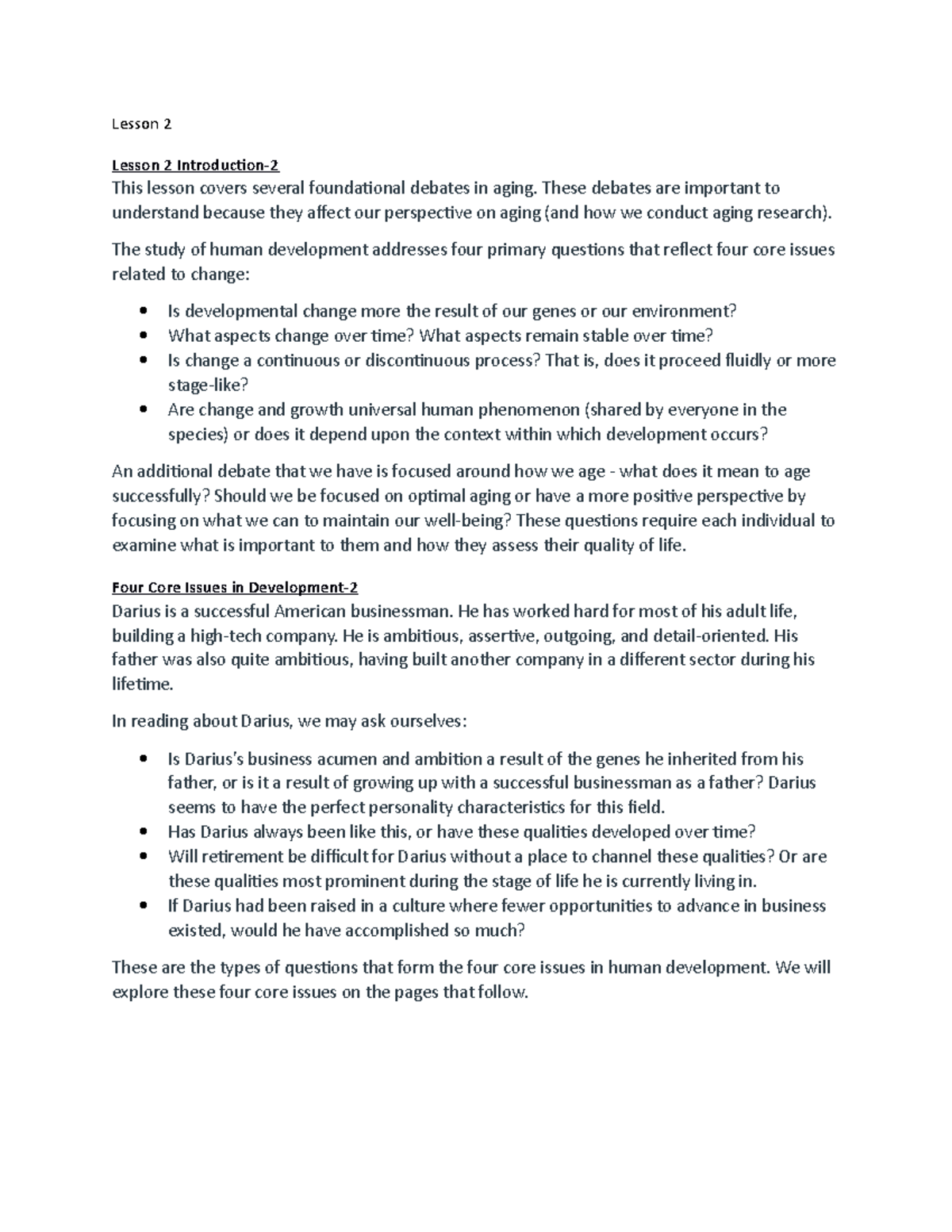 HDFS 249N lesson 2 - Lesson 2 Lesson 2 Introduction- This lesson covers ...