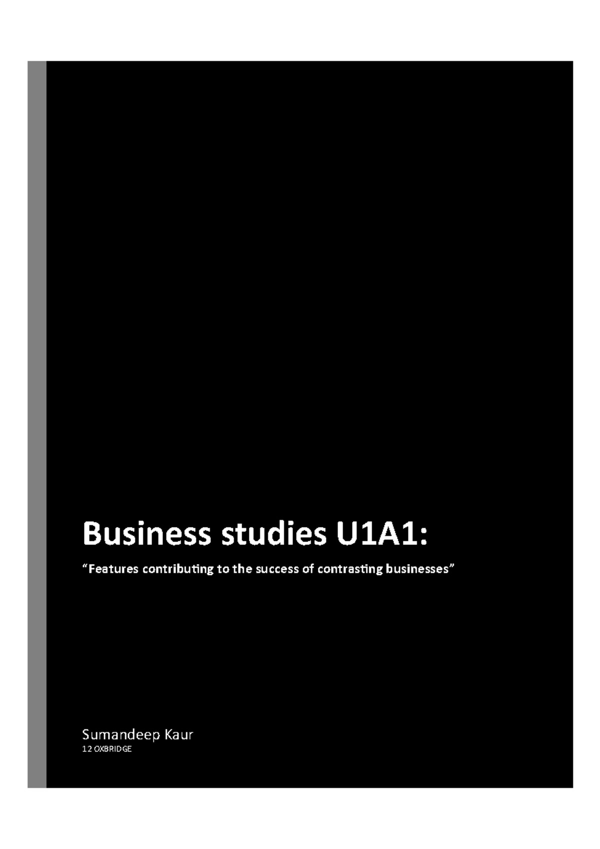 Features of business unit 1 assignment 2 - BLAW2002 - Studocu