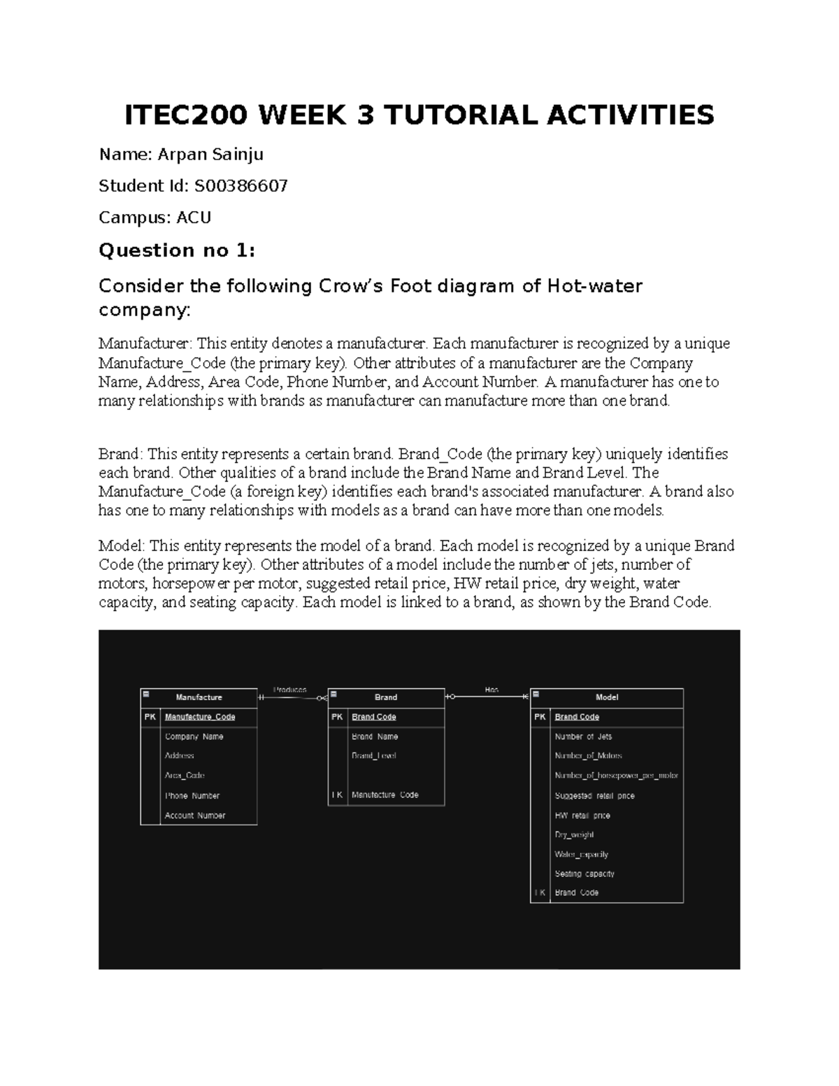 ITEC200 WEEK 3 assignment - ITEC200 WEEK 3 TUTORIAL ACTIVITIES Name ...