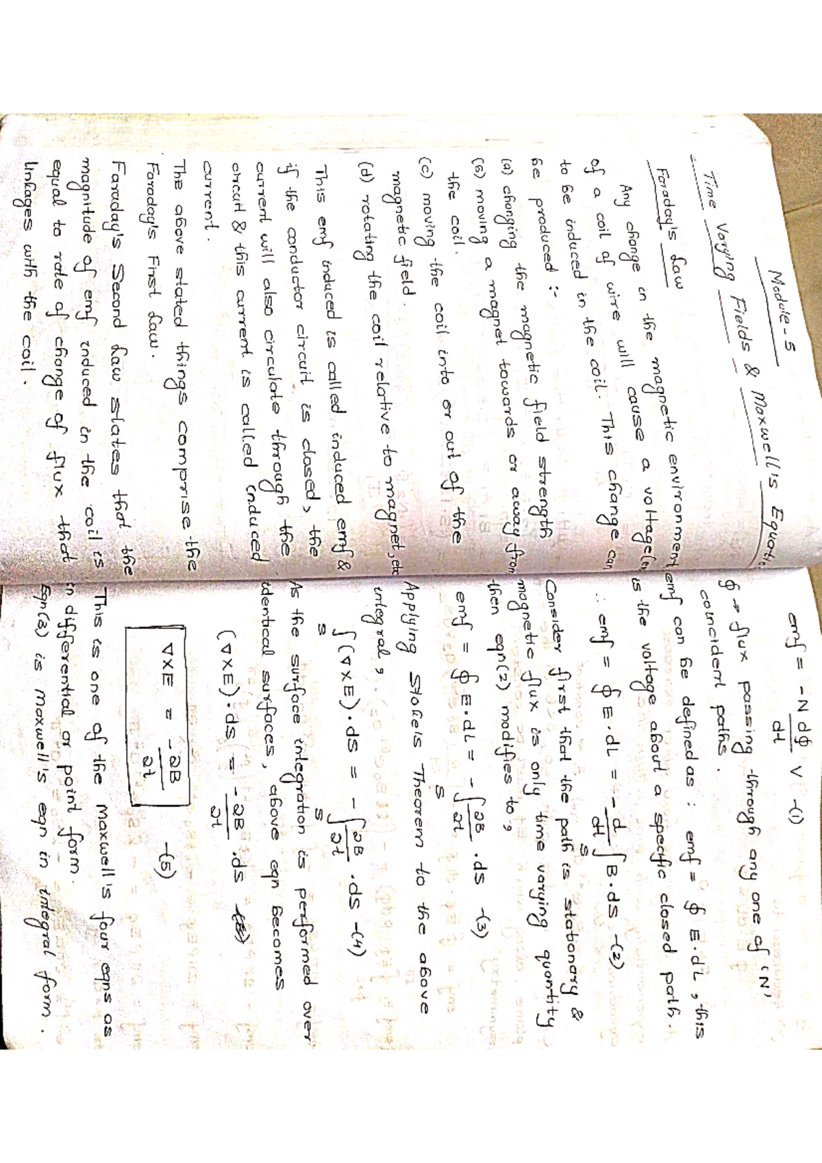 Module-5 - EMW Module 5 Lecture Notes - Module 5 Equation emf V dg ...