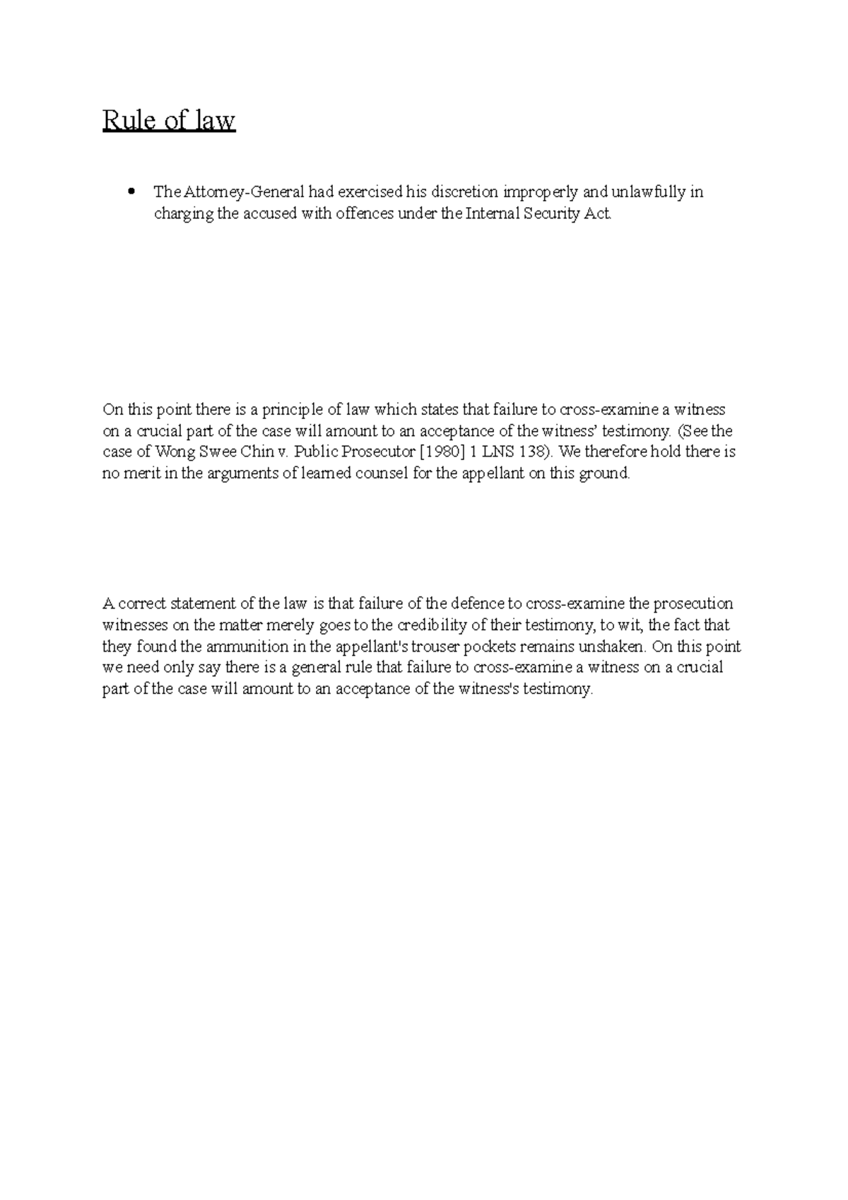 Botak chin case - Rule of law The Attorney-General had exercised his ...