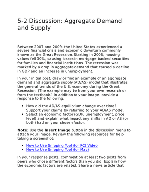 6-2 Simulation Discussion Fiscal Policy - 6-2 Simulation Discussion ...