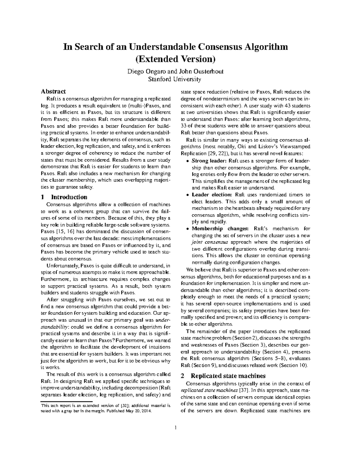 Raft-extended - none - In Search of an Understandable Consensus ...