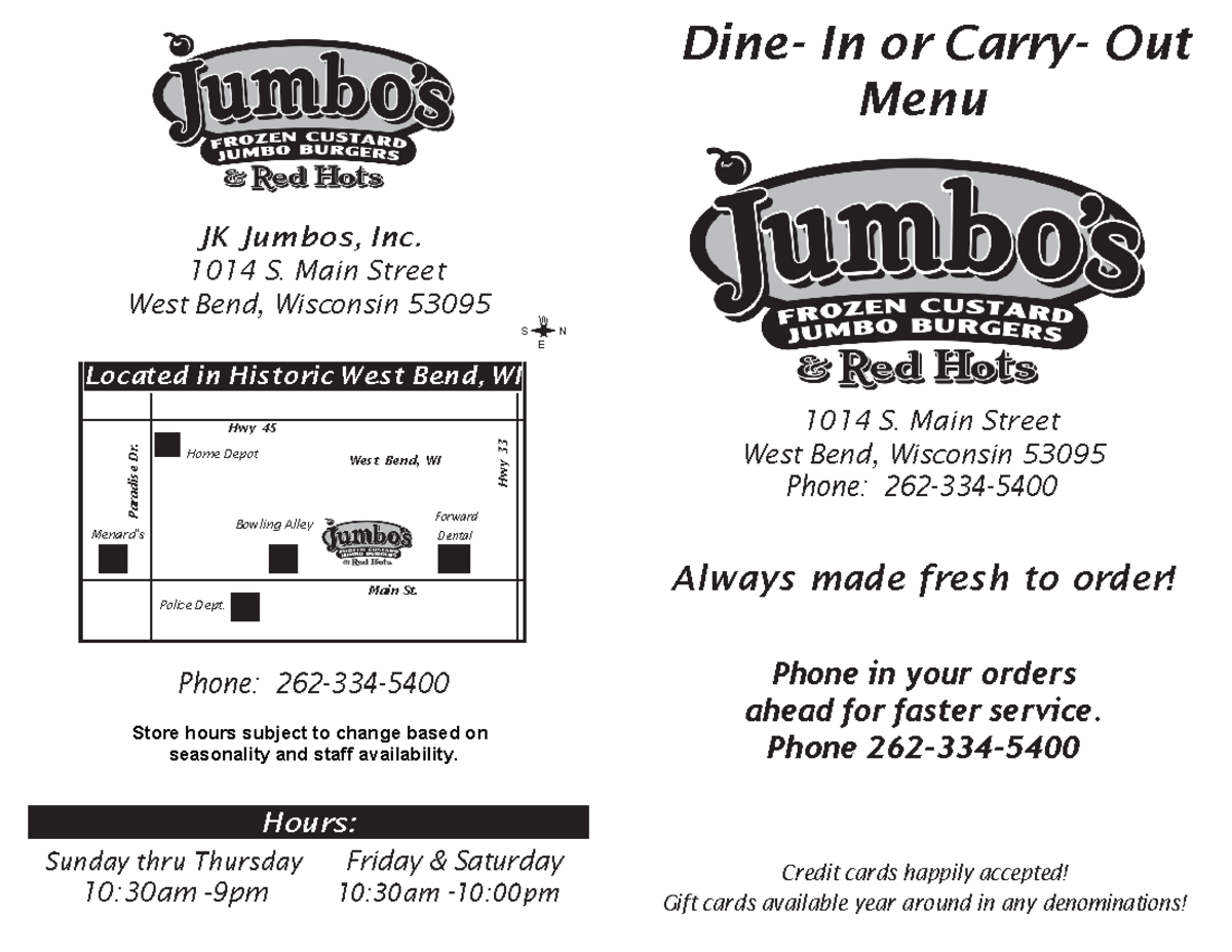 Jumbos-menu-revised - Summary ISBN - International Standard Book Number ...
