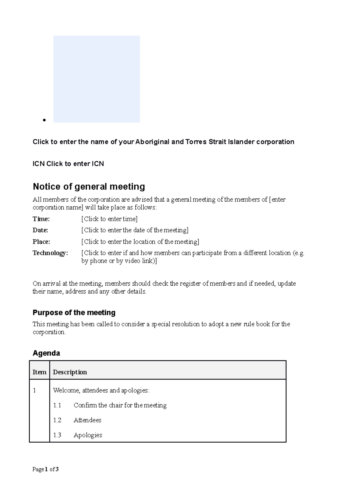Example Notice-of-general-meeting special-resolution-adopt-rules ...