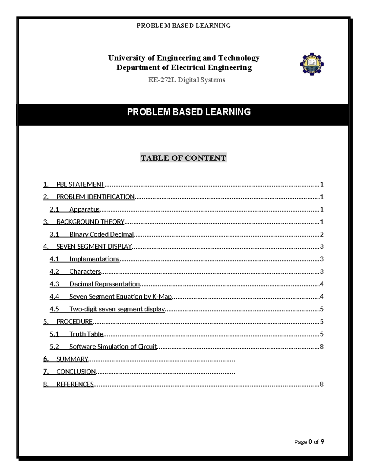 CEP Group 1 - microprocessor complex enginneeering problems solution - University of Engineering ...