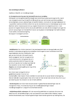 Marketing prijsbeleid - Marketing H 3 niveaus van producten 1. Core ...