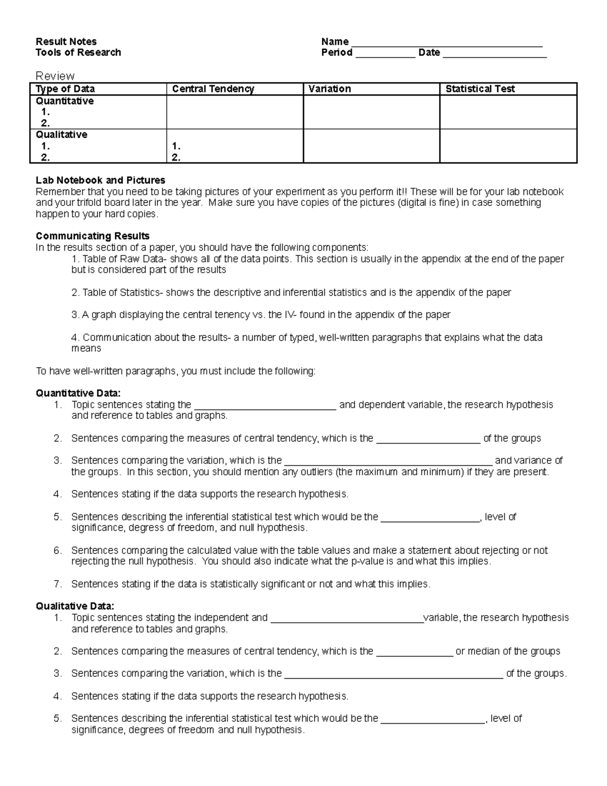 04-result notes - erage - Result Notes Name ...