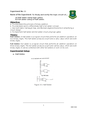 Experiment -06 - Lab on multiplexer - Experiment No: 06 Name of the Experiment: Introduction to ...