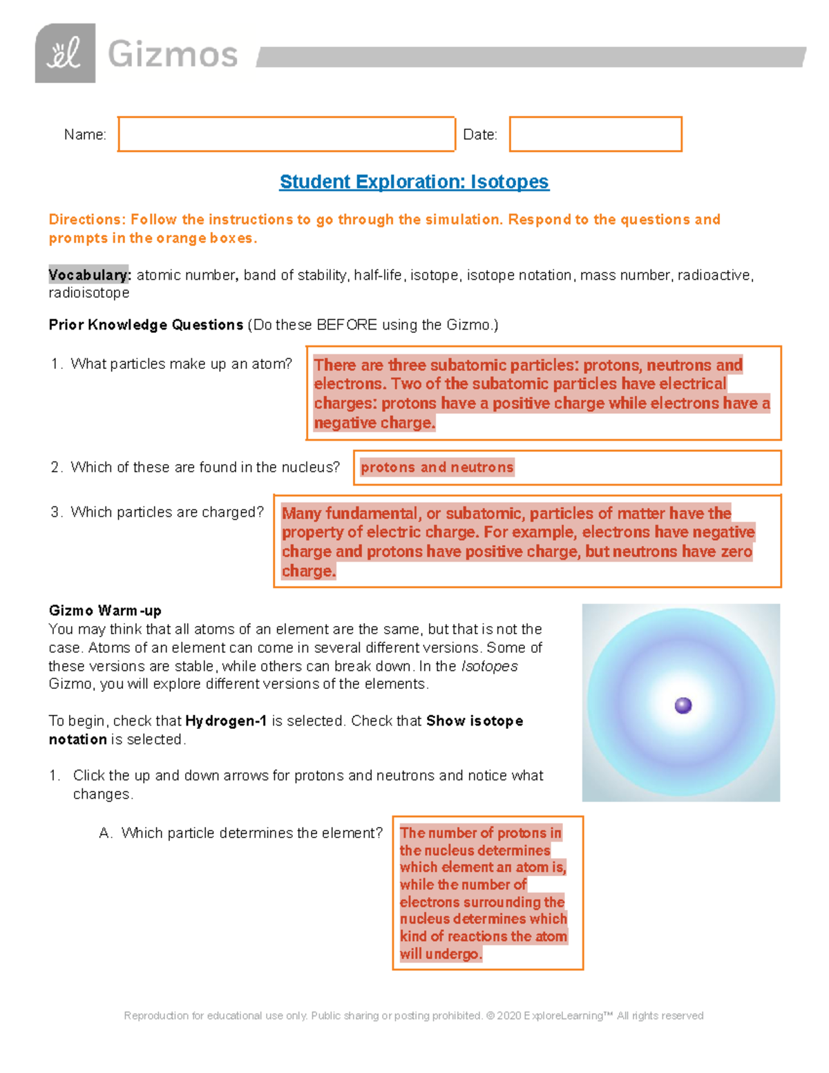 Abigail Hayles - Copy of Isotopes SE - Name: Date: Student Exploration ...