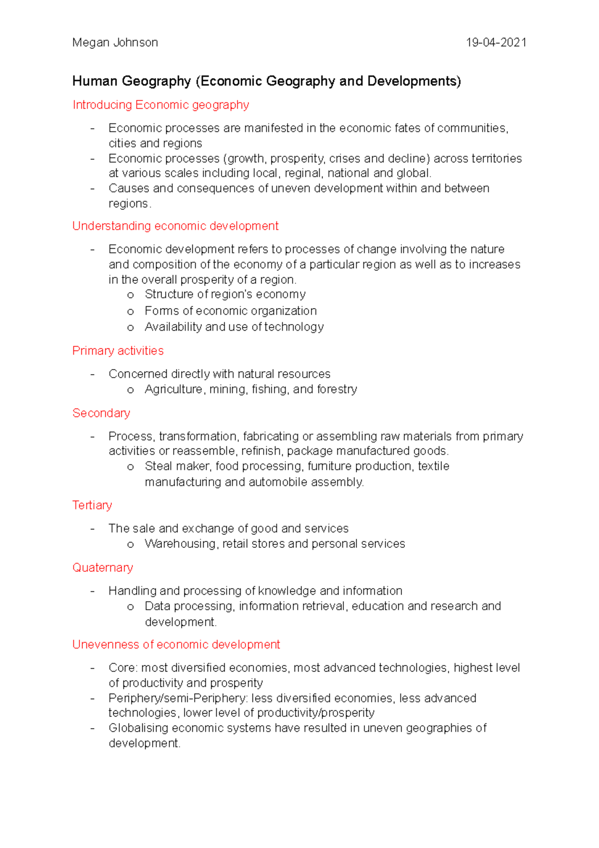Development In Human Geography at Joel Gsell blog