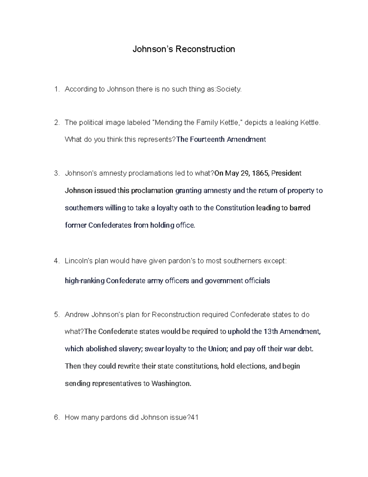 Copy of Johnson’s Reconstruction - Johnson’s Reconstruction According ...