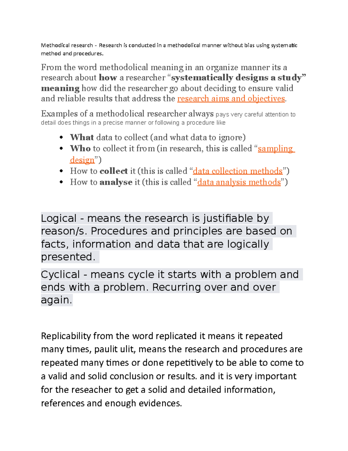 Methodical research - daty - Methodical research - Research is ...