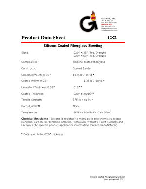 G75 Neoprene Data Sheet - Neoprene Dat a Sheet Last Up Dat e 04/ 13 ...