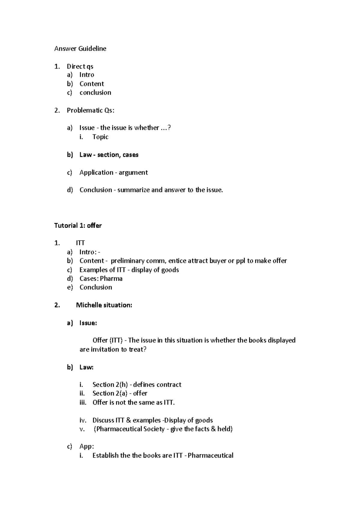 Answer guideline for students in test or exam - Answer Guideline Direct ...