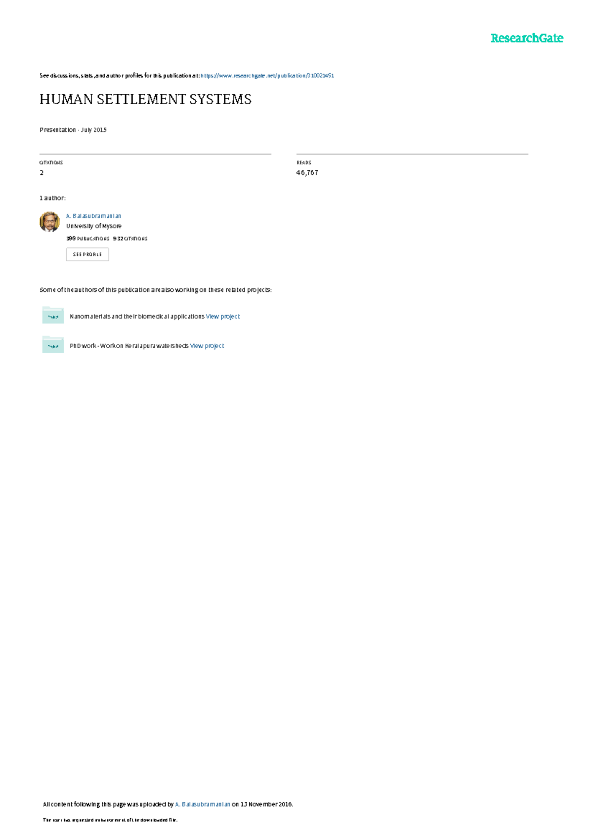 75 Humansetttlementsystems - See discussions, stats, and author profiles for this publication at ...