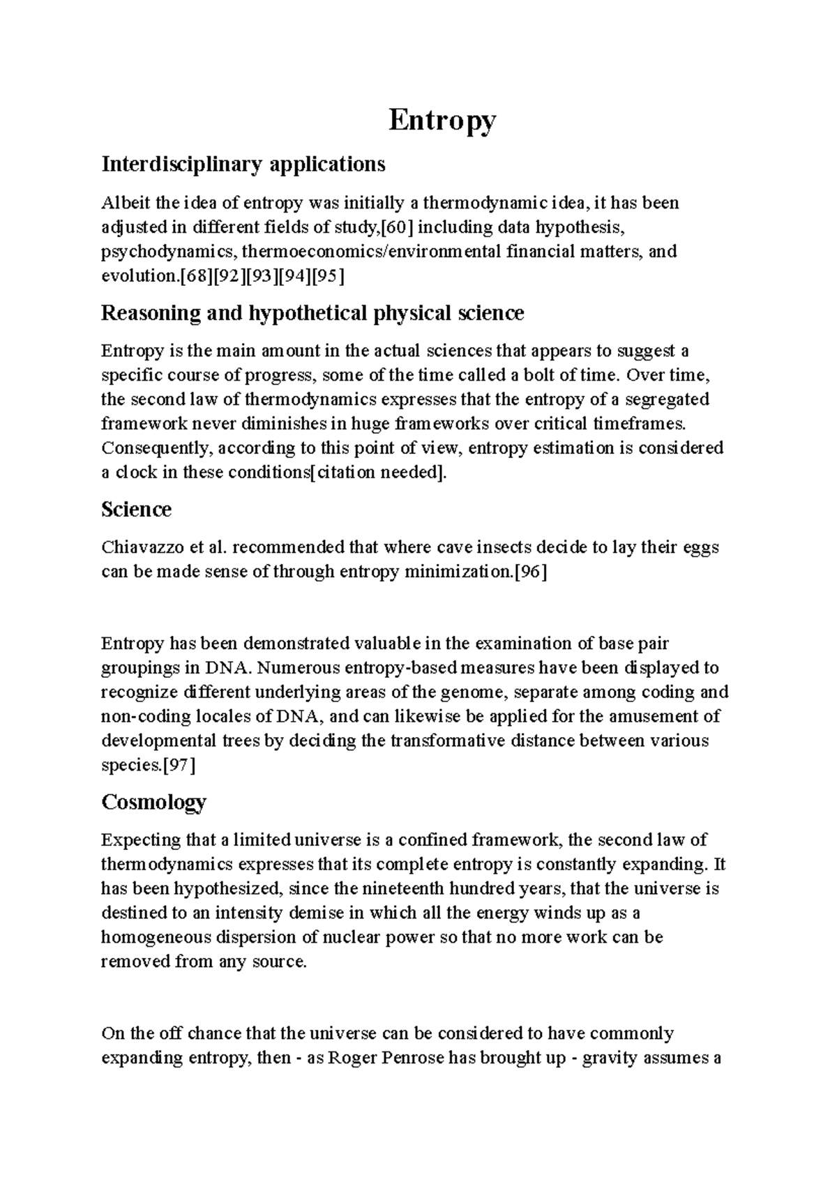Entropy 1 - Arafath - Entropy Interdisciplinary applications Albeit the ...