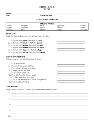 English-Reviewer - English Grade 8 First Quarter Reviewer - English ...