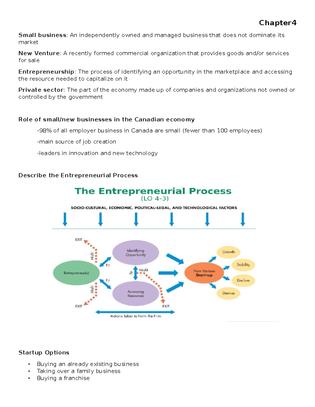 MNGT-Final - Summary Introduction to Business - Chapter4 Small business ...