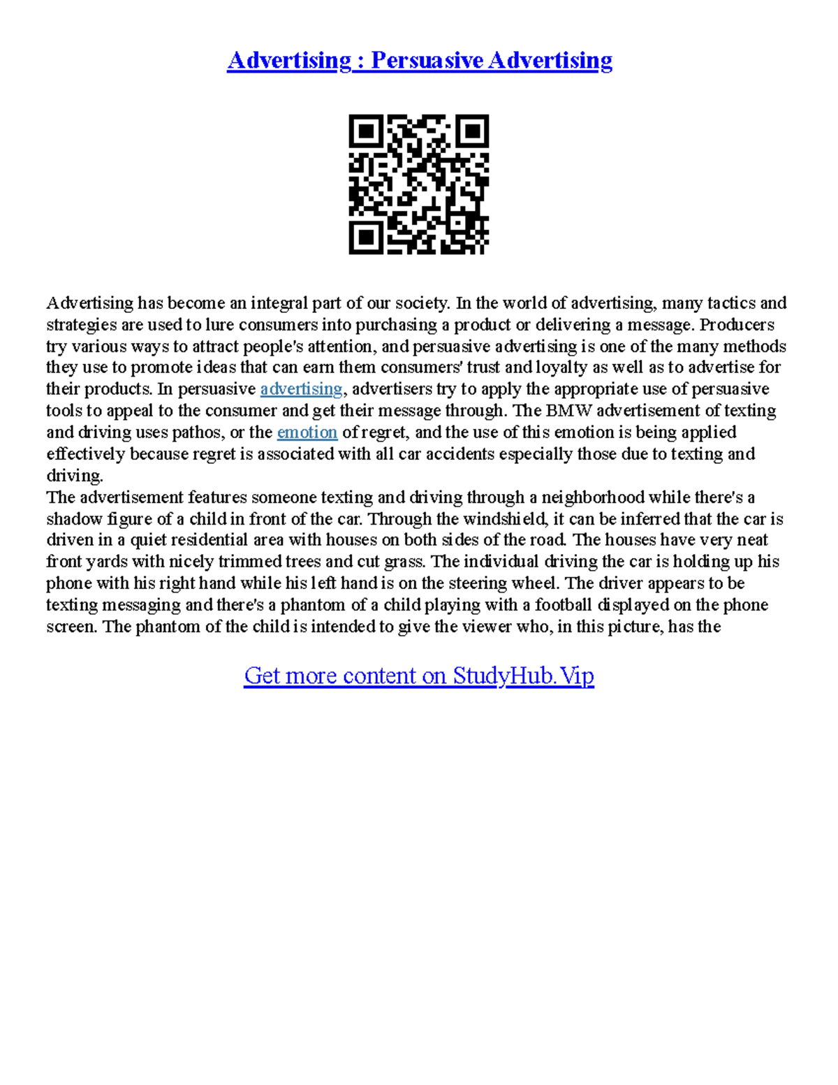 Persuasive Techniques In Essays - Advertising : Persuasive Advertising ...