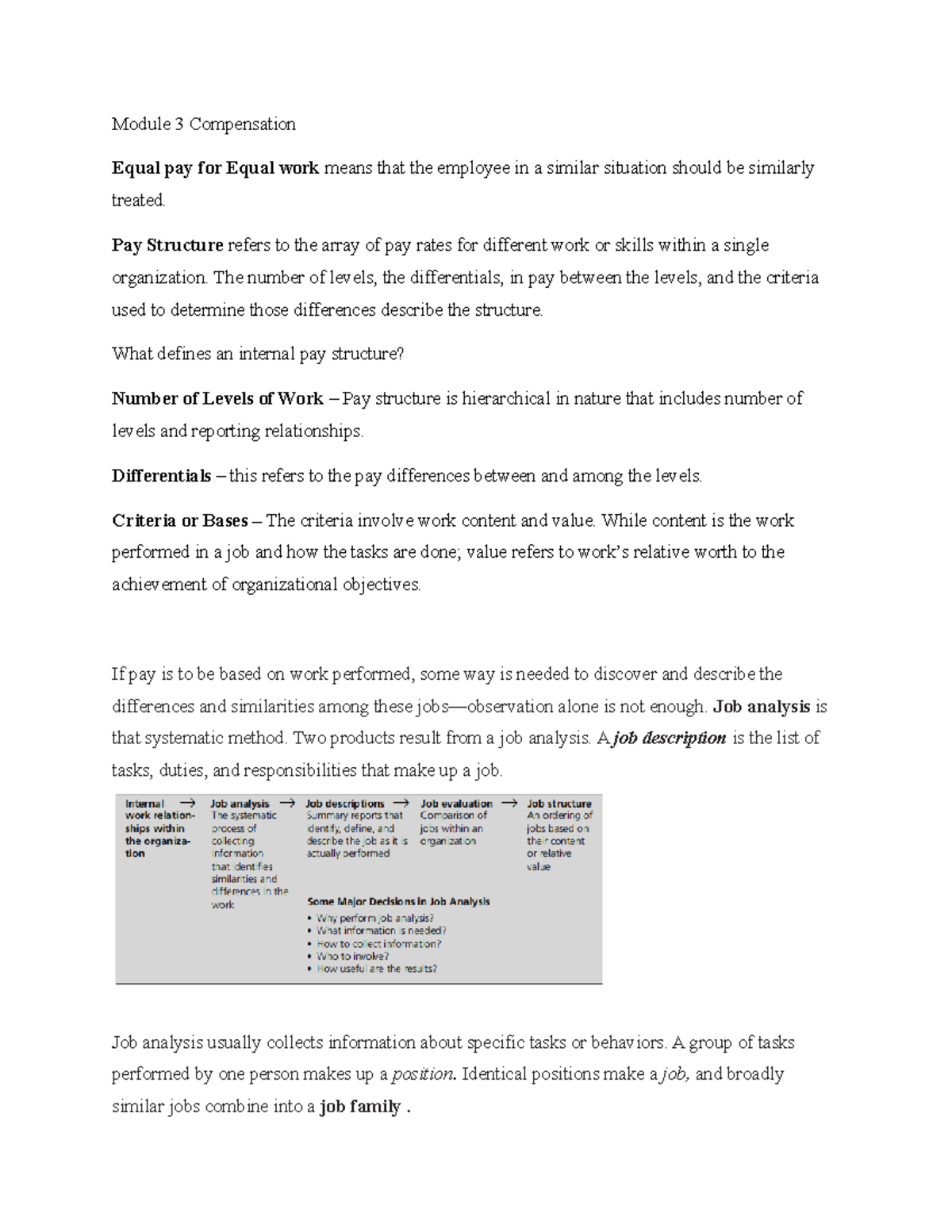 Module 3 Compensation - This notes tackles the equal pay for equal work ...