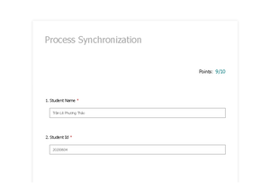 Chapter 2 Process Management - Process 2.1. Notion of process Notion: Process is a program at ...