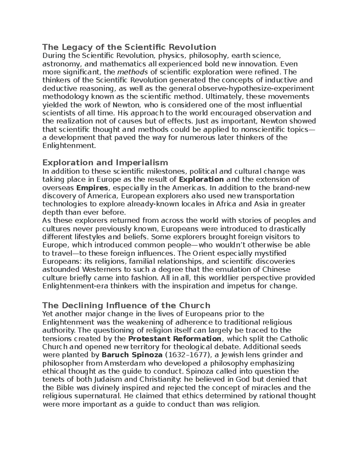 The Legacy of the Scientific Revolution - Even more significant, the ...