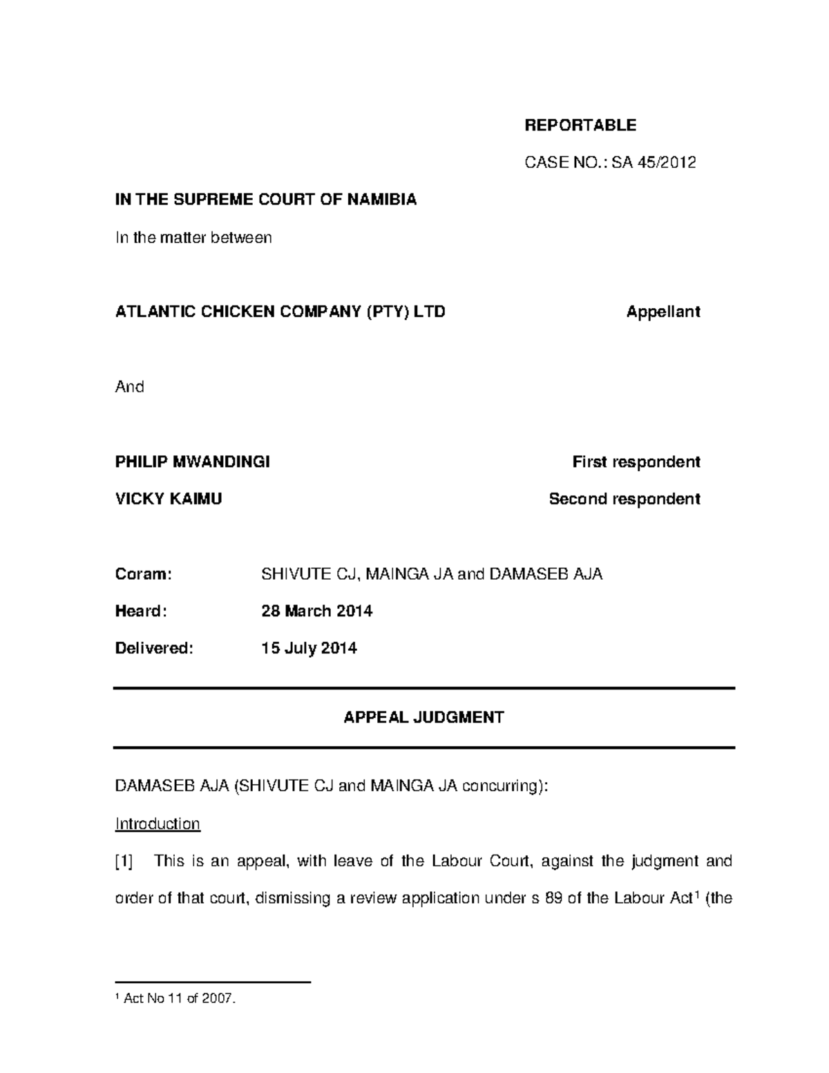 Atlantic-chicken-company-pty-ltd-v-mwandingi-and-another Unfair Conduct ...