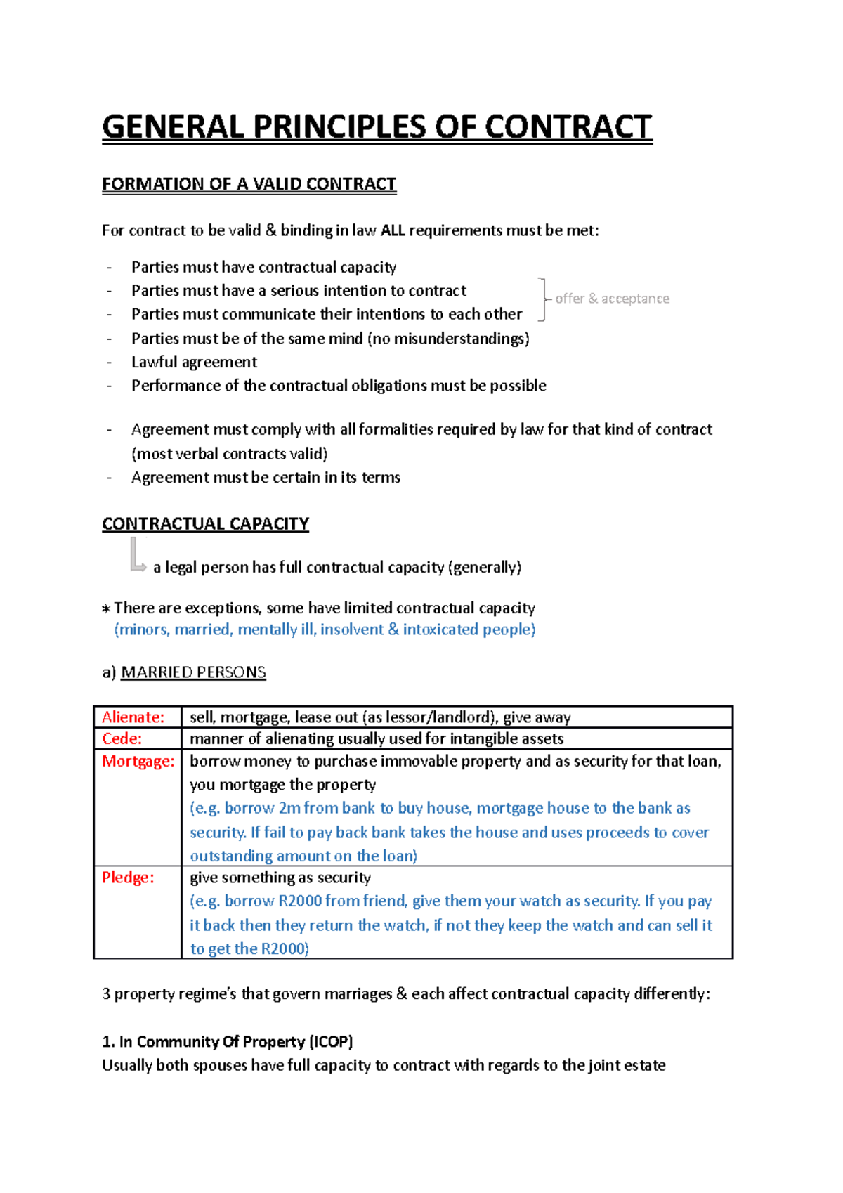 General Principles OF Contract - GENERAL PRINCIPLES OF CONTRACT ...