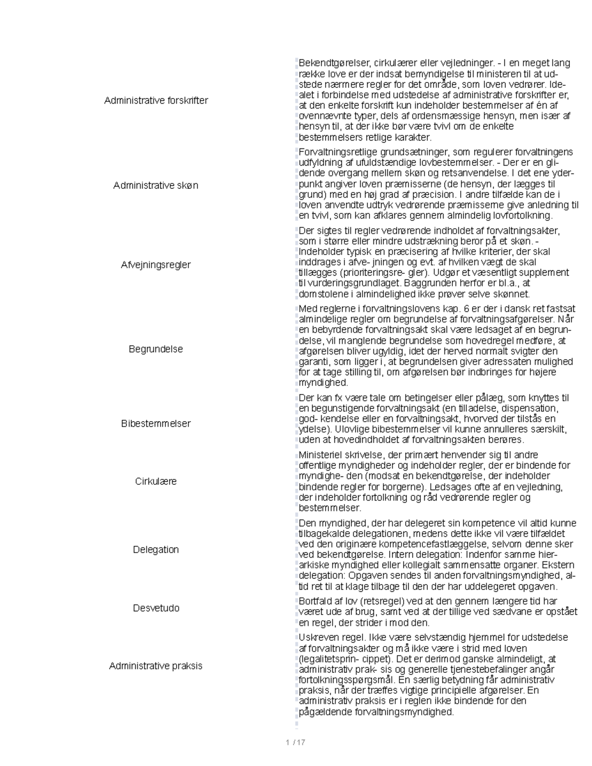 Begreber - Administrative forskrifter Administrative skøn ...