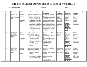 Grade 7 SST SOW TERM 2 - Educational assistance - SUMMARIZED BY SIR ...