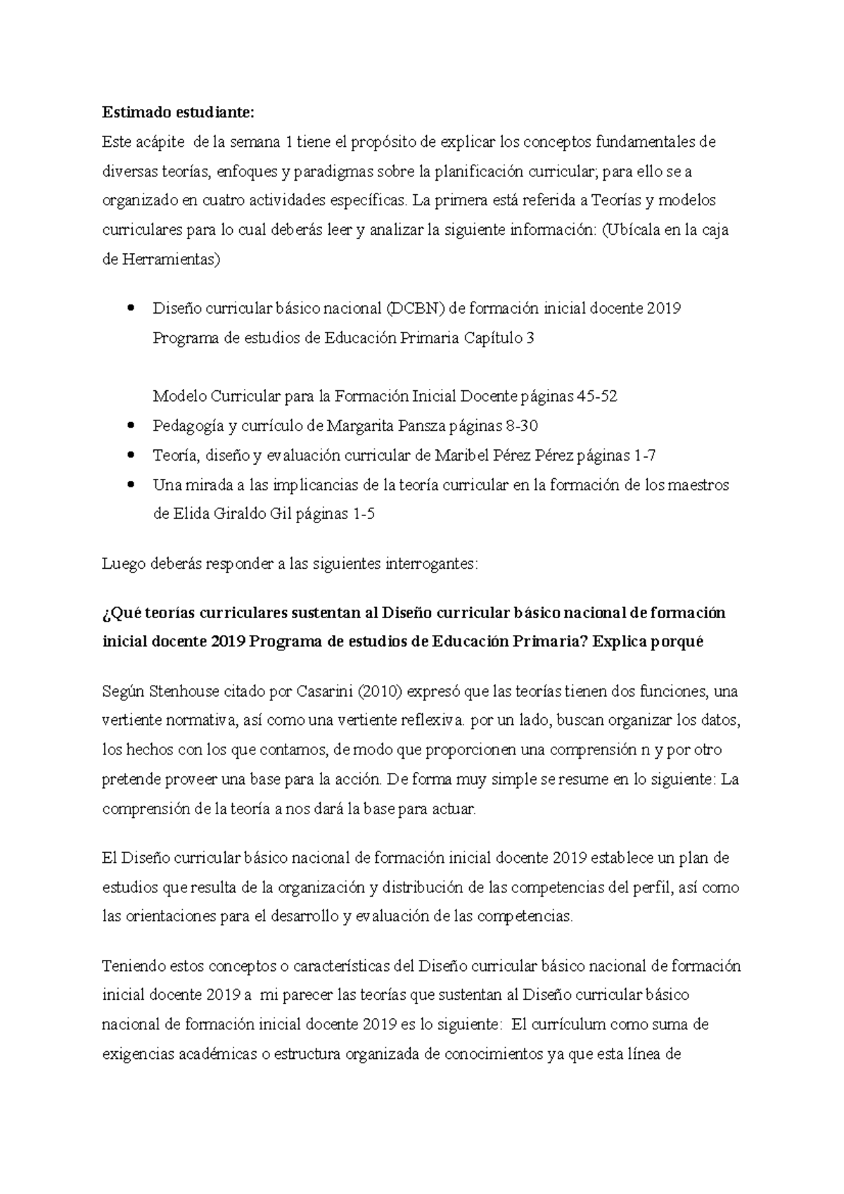 Tarea 1 - Estimado estudiante: Este acápite de la semana 1 tiene el ...