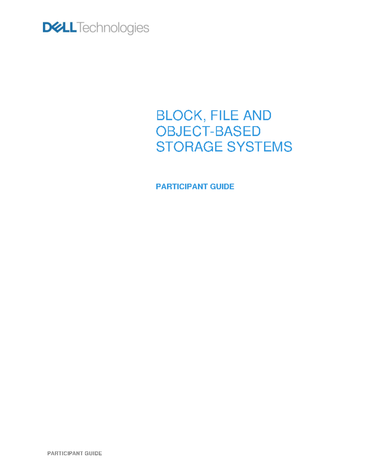 Module 5 - NANANANA - PARTICIPANT GUIDE BLOCK, FILE AND OBJECT-BASED STORAGE SYSTEMS PARTICIPANT ...