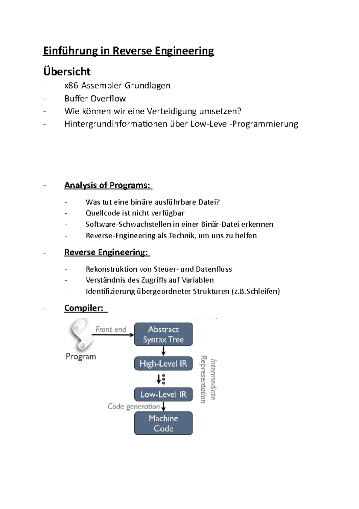 Einführung in Reverse Engineering#03 - in Reverse Engineering Buffer ...