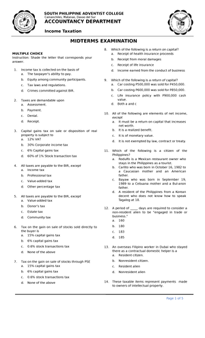 Practical Exercise 3 - Job Order Costing - South Philippine Adventist College Camanchiles ...