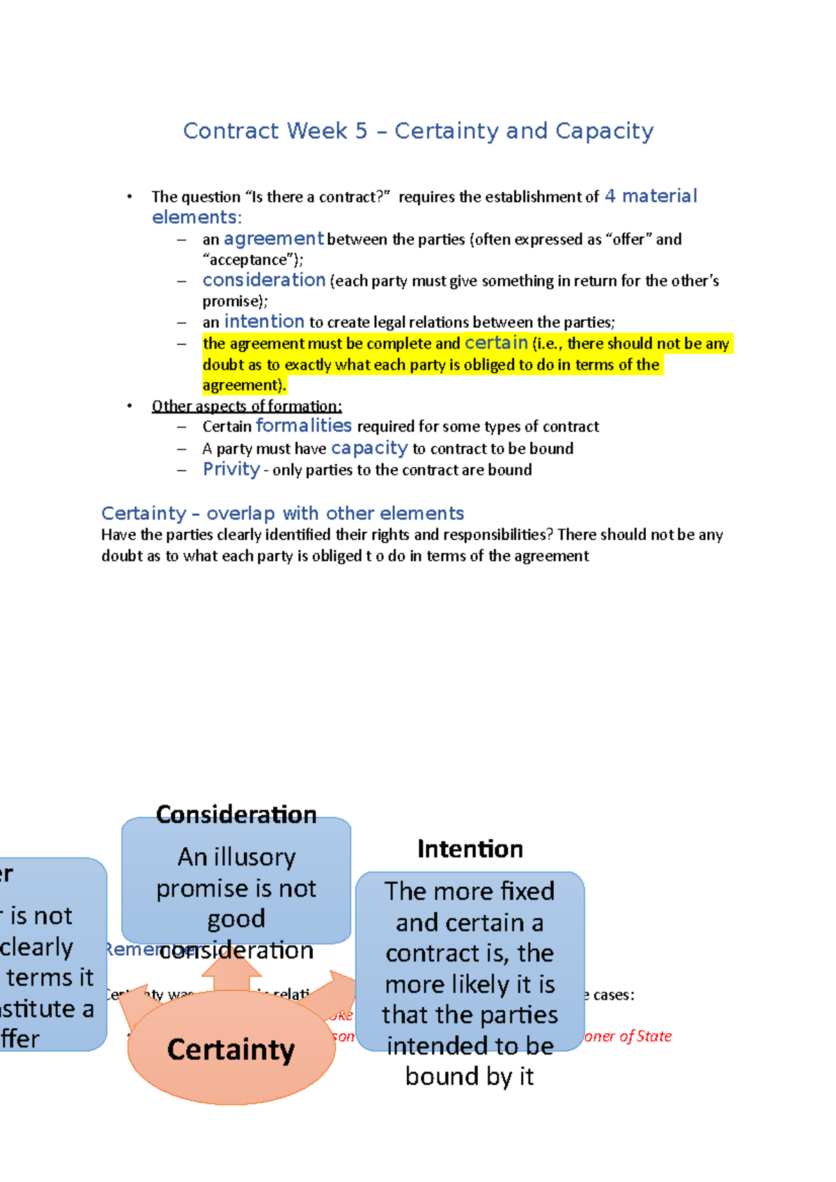 Contract Week 5 - Certainty & Capacity - Contract Week 5 – Certainty ...